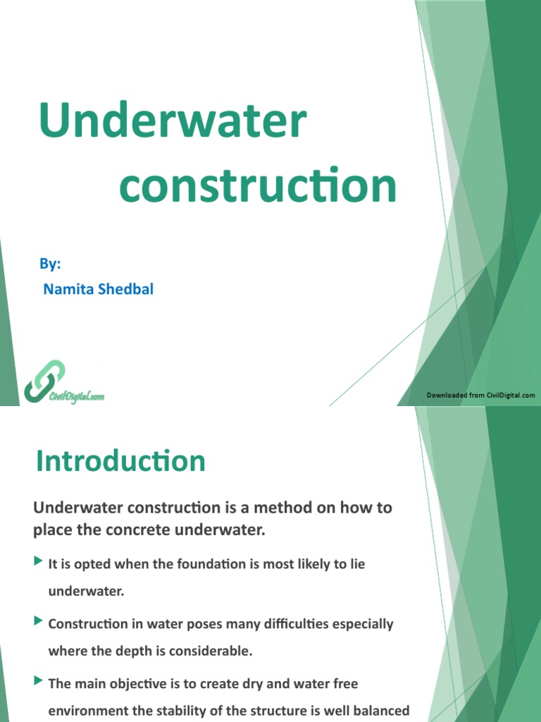 Underwater Construction Techniques Explained | PDF | Technology ...