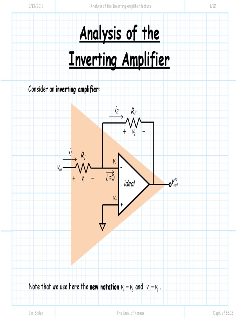Inverting Amplifier Gain Analysis | PDF | Operational Amplifier | Amplifier
