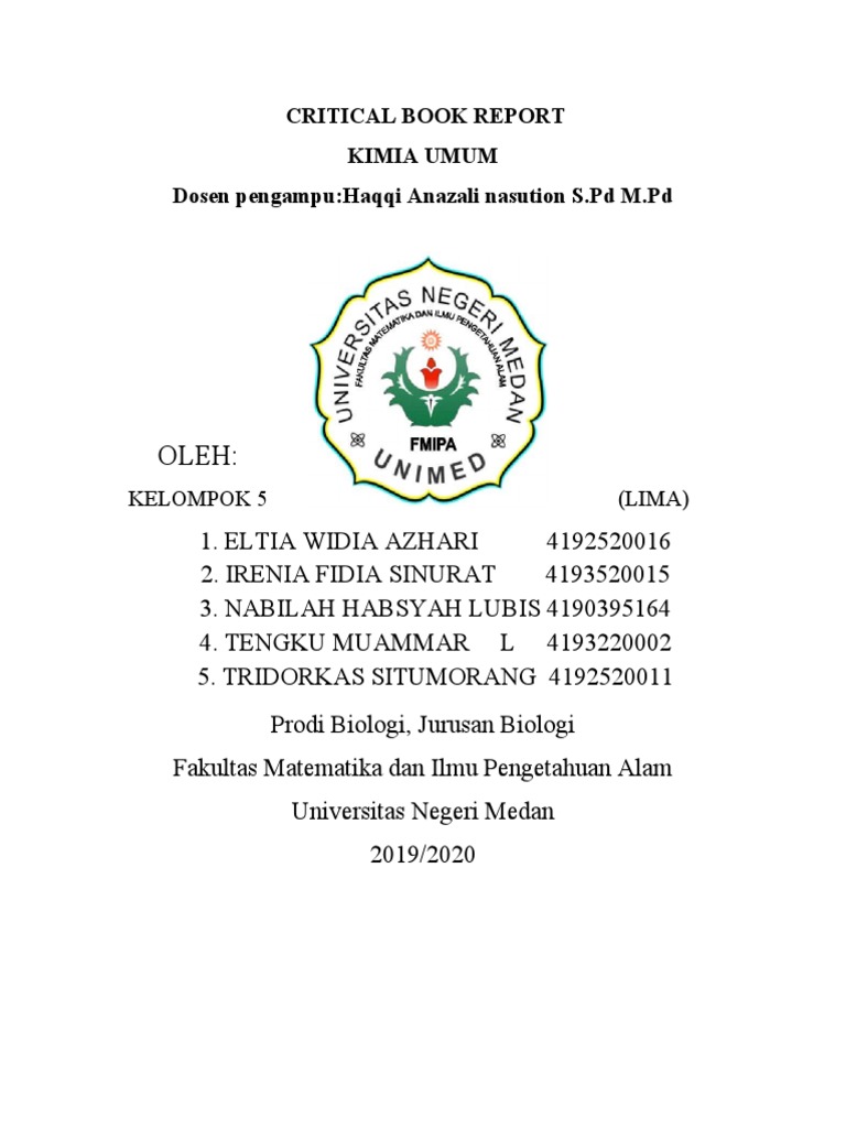 CBR KIMIA Kel 5, SEMESTER SATU | PDF | Sains & Matematika