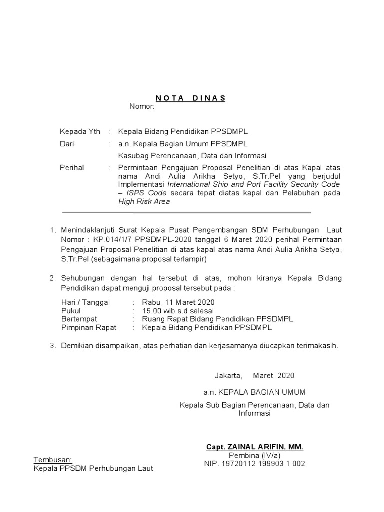Nota Dinas | PDF