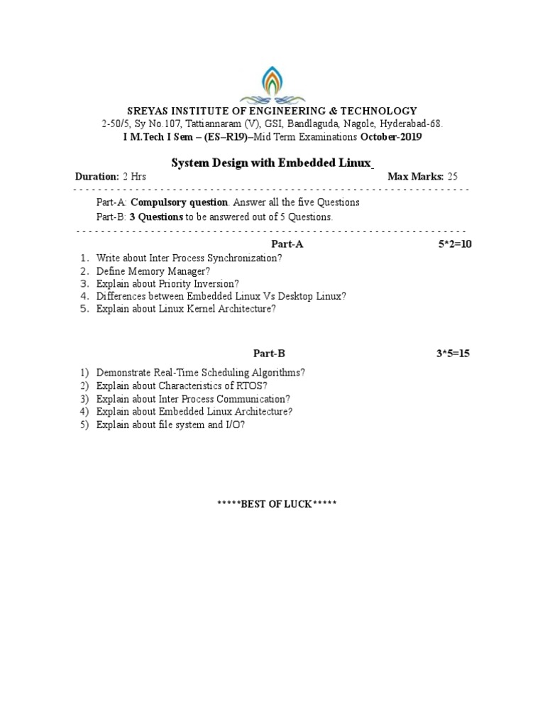System Design With Embedded Linux | PDF