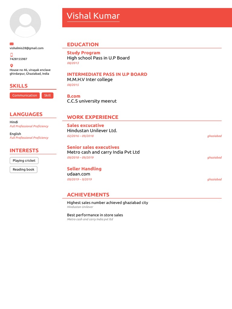 Vishal's Resume | PDF
