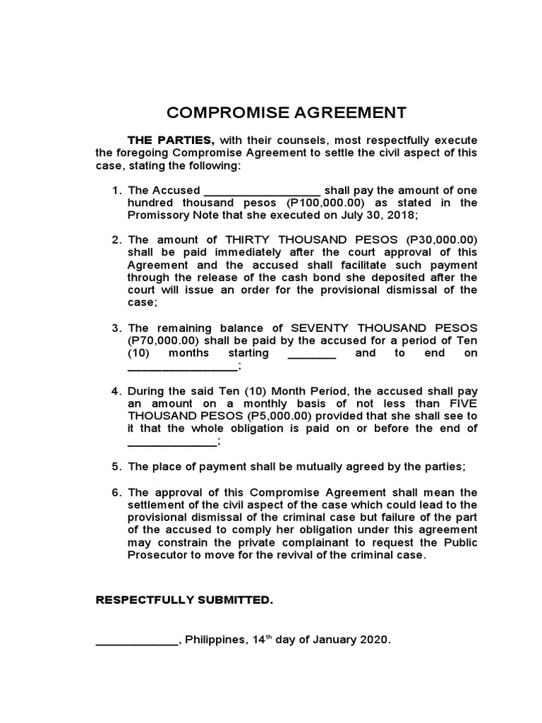 Compromise Agreement | PDF