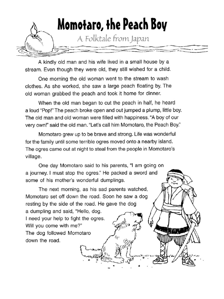Momotaro: The Peach Boy's Adventure | PDF | Poetry | Art