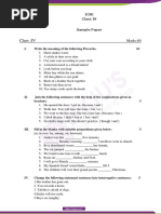 ICSE Class 4 Science Sample Paper PDF | PDF | Plants | Gases