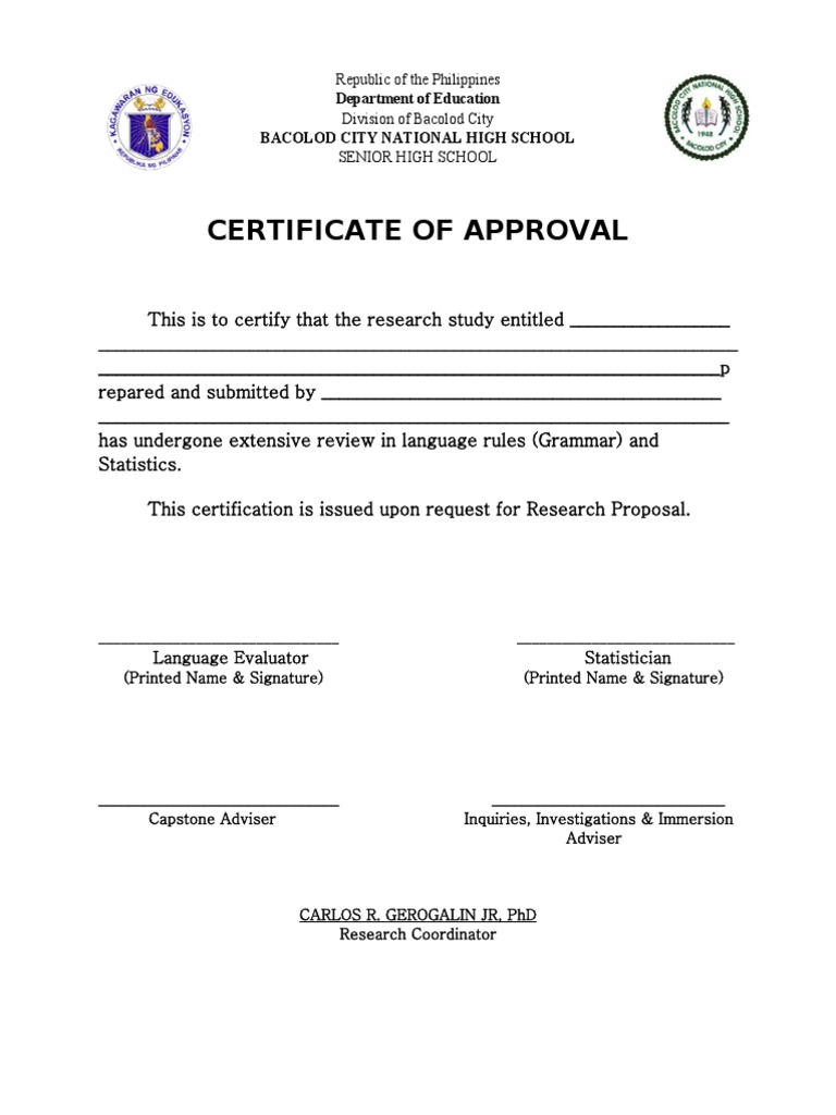 Certificate of Approval | PDF | Business