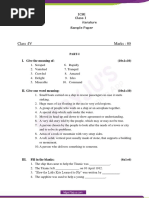 Class 4 ICSE Sample Paper | PDF | Grammar | Linguistics