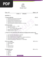 Class 4 ICSE Sample Paper | PDF | Grammar | Linguistics