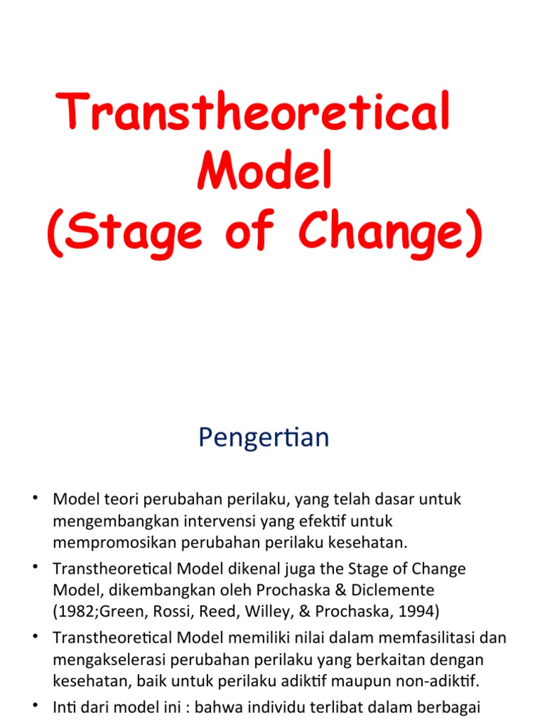 13.transtheoritical Model | PDF