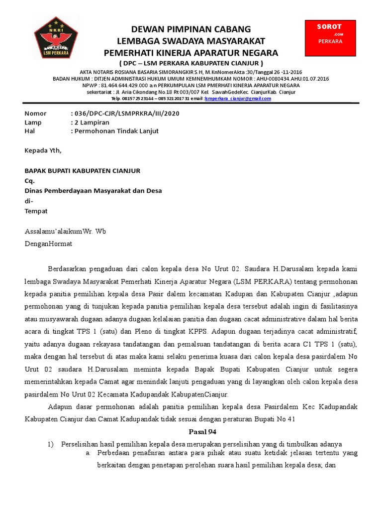 Surat Tembusan | PDF