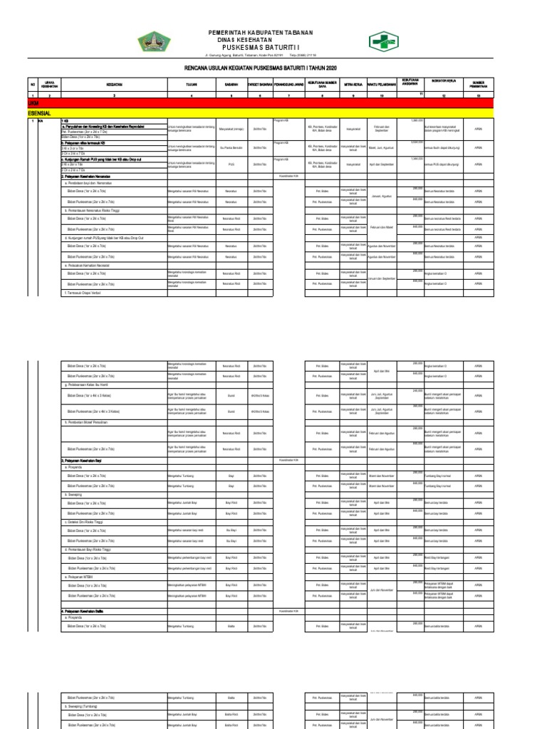 Kumpulan Ruk Puskesmas 2020 | PDF