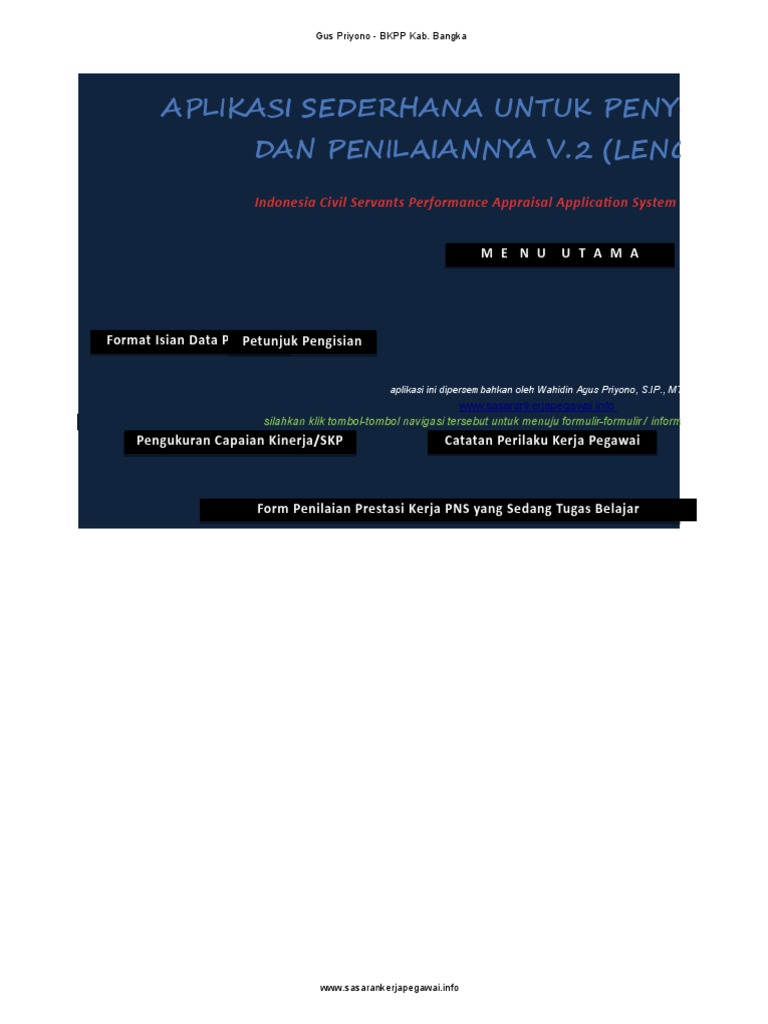 Contoh SKP untuk PNS Tugas Belajar | PDF