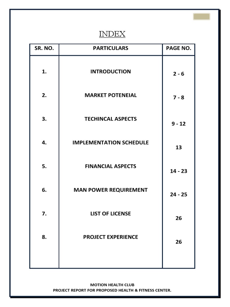 Index: Sr. No. Particulars Page No | PDF | Expense | Depreciation