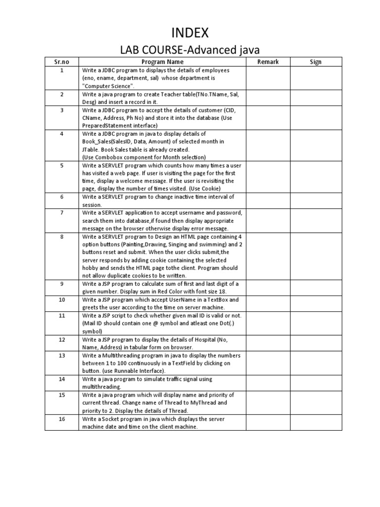 Adv - Java Index | Download Free PDF | Http Cookie | Java Servlet