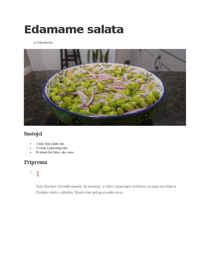 Edamame Salata | PDF