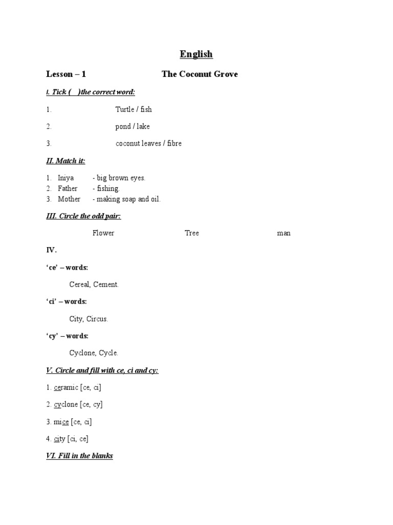 English - 3 RD Standard | PDF | Nature