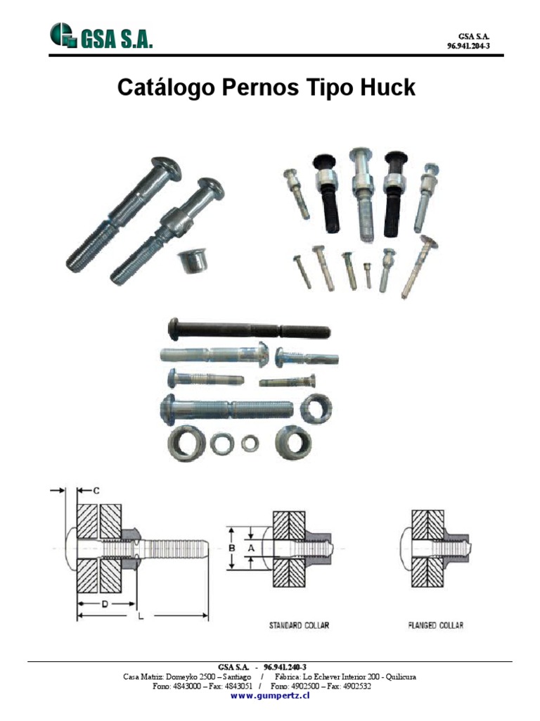 Catalogo PERNOS HUCK | PDF