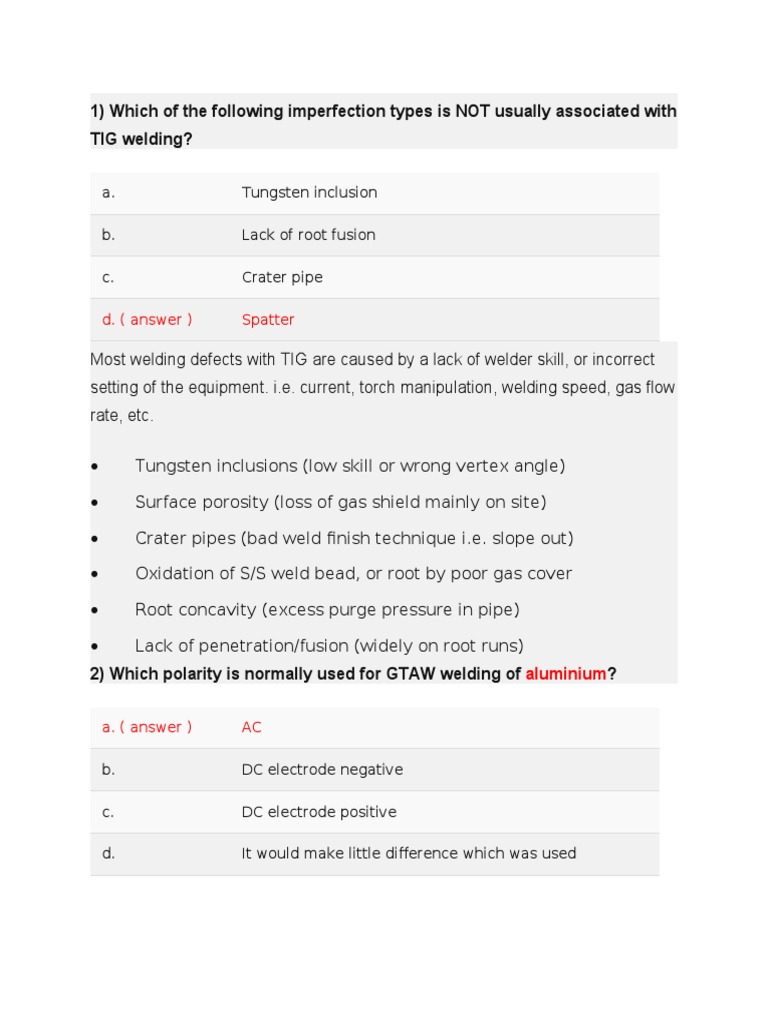 CSWIP PRACTICE Sec 14 | PDF | Welding | Construction