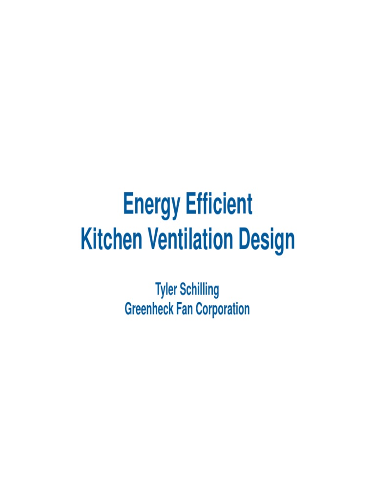 Ashrae Energy Efficient Kitchen Design Pdf Ventilation