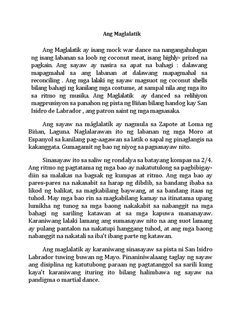 Ang Maglalatik | PDF