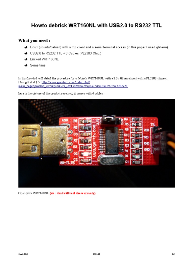 wrt160nl Debrick | PDF | Booting | Flash Memory
