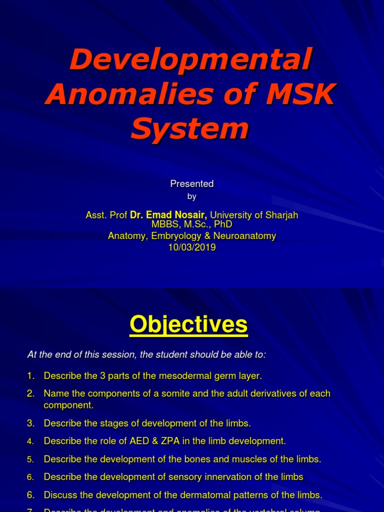 Developmental Anomalies of MSK System, 19-20 PDF | PDF | Vertebral ...
