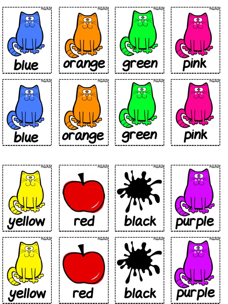 Colour Memory Cards PDF | PDF