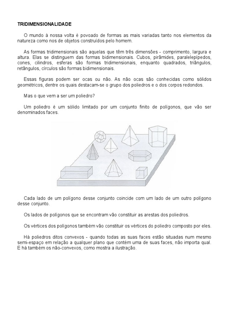 Figuras Tridimensionais | PDF | Tetraedro | Euclides