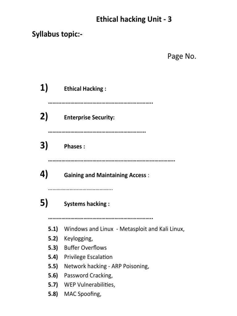 Ethical Hacking Unit-3 | PDF | Security Hacker | Computer Law
