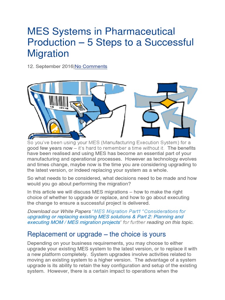 MES Systems in Pharmaceutical Production - Migration | PDF | Business ...