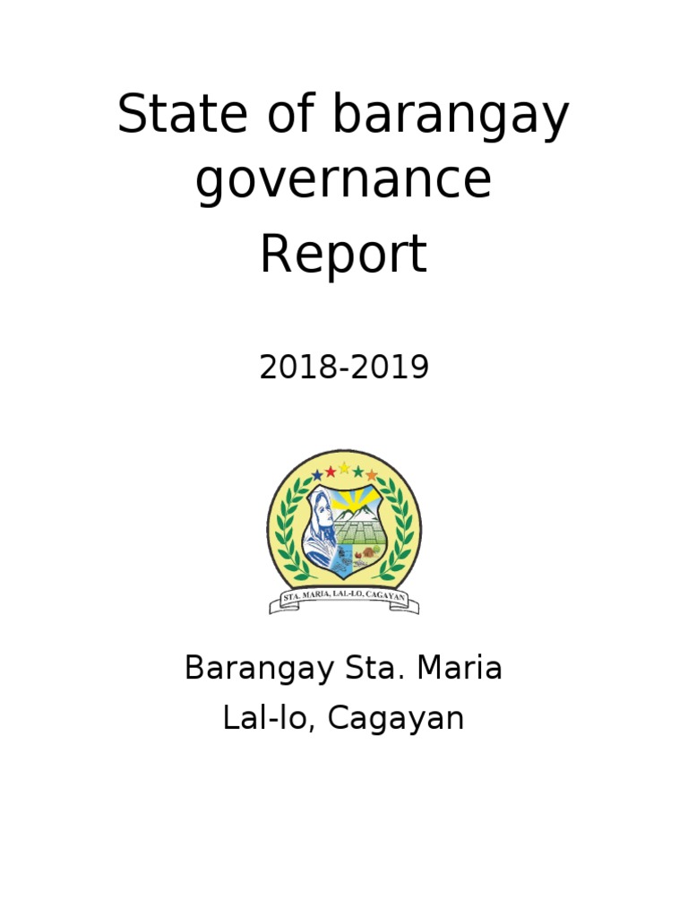 2019 State of Barangay Governance Report | PDF | Local Ordinance | Mother