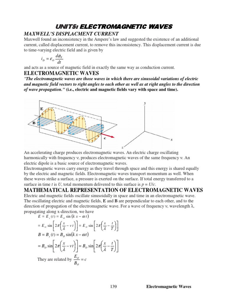 UNIT 5 Electromagnetic Waves | PDF | Electromagnetic Radiation ...