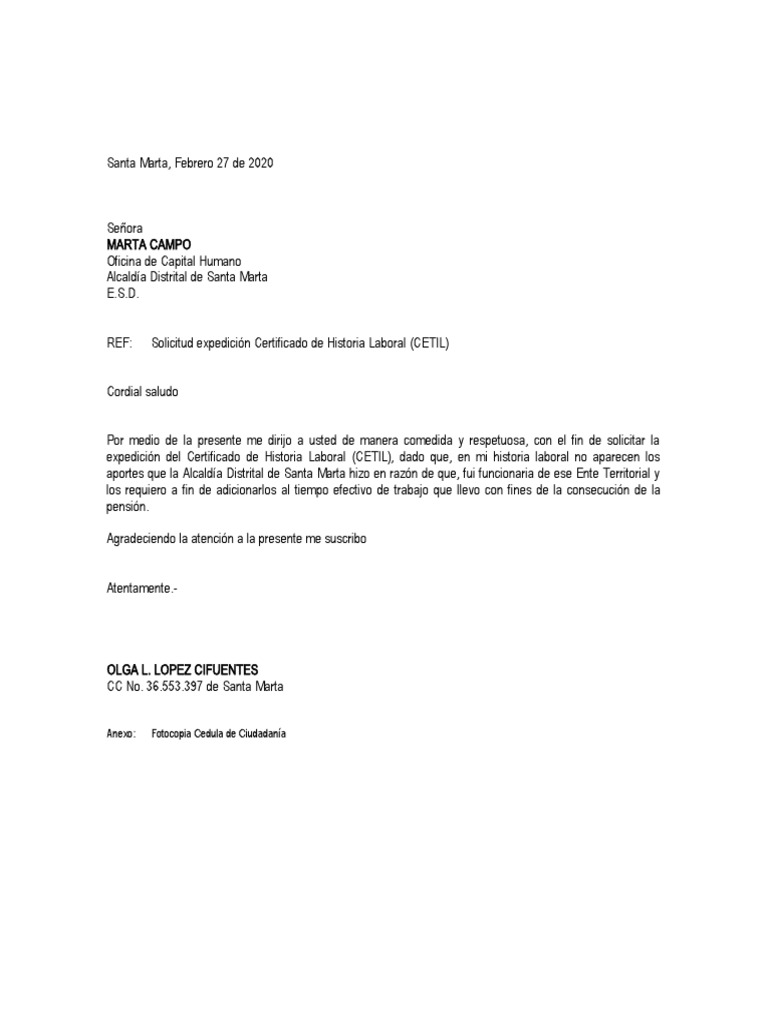 Oficio Certificado Cetil Alcaldia | PDF