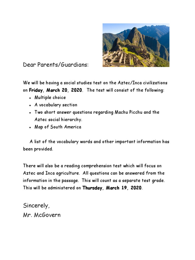 Aztec Inca Study Guide | PDF | Inca Empire | Culture Of The Americas