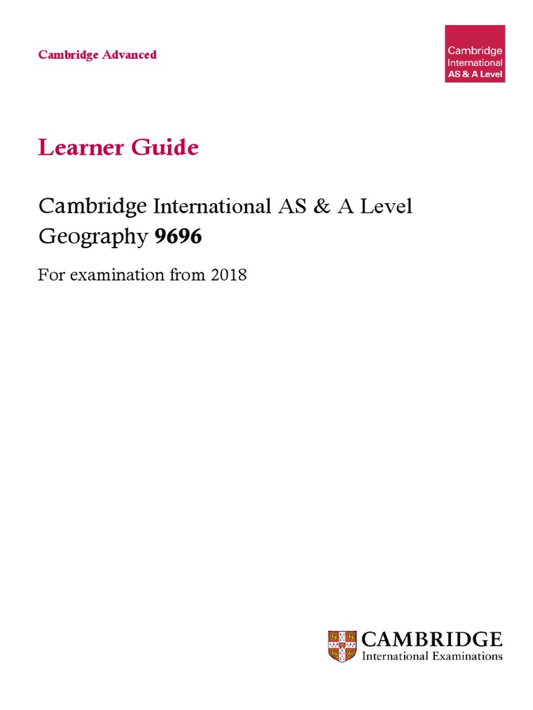 9696 Learner Guide (For Examination From 2018) PDF | PDF | River ...