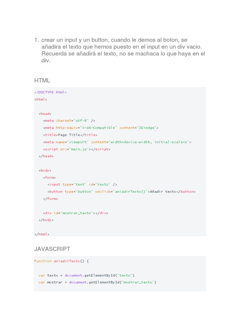 Ejerccios JS | PDF | Formatos de archivo de computadora | Internet