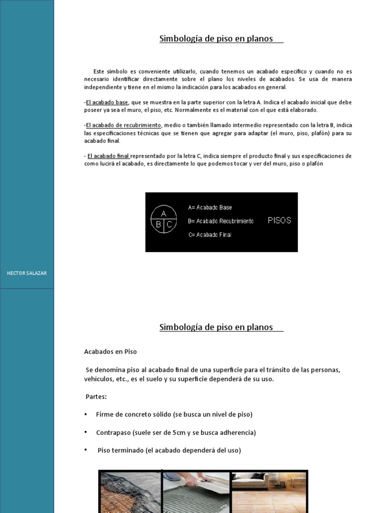Simbologia de Pisos | PDF | Hormigón | Ingeniería de Edificación