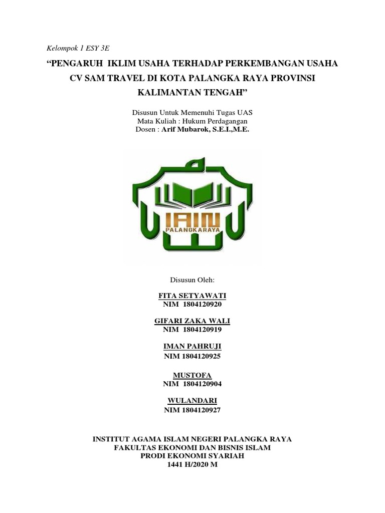 Kelompok 1 Mini Riset 3e Esy (Uas Hukum Perikatan) PDF | PDF