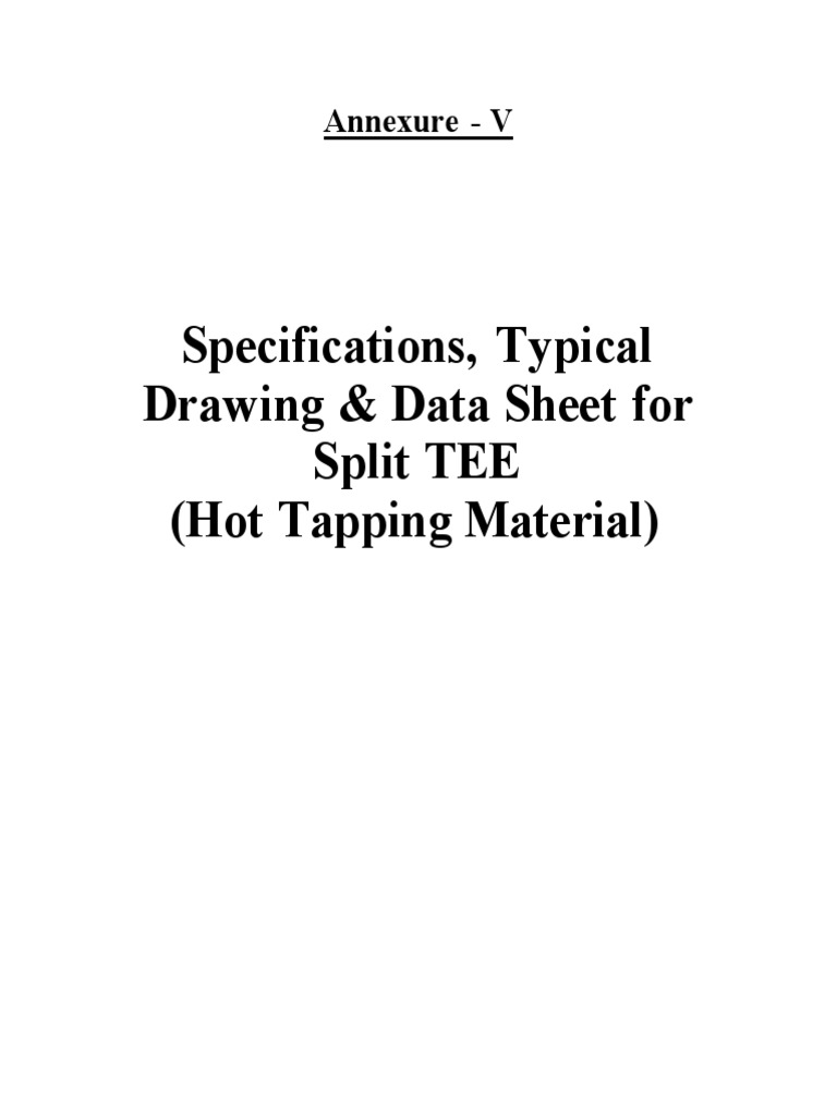 Specifications for Split Tee Fittings | PDF | Pipe (Fluid Conveyance ...