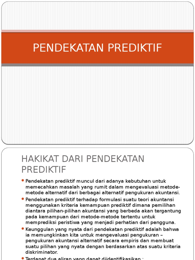 Pendekatan Prediktif | PDF