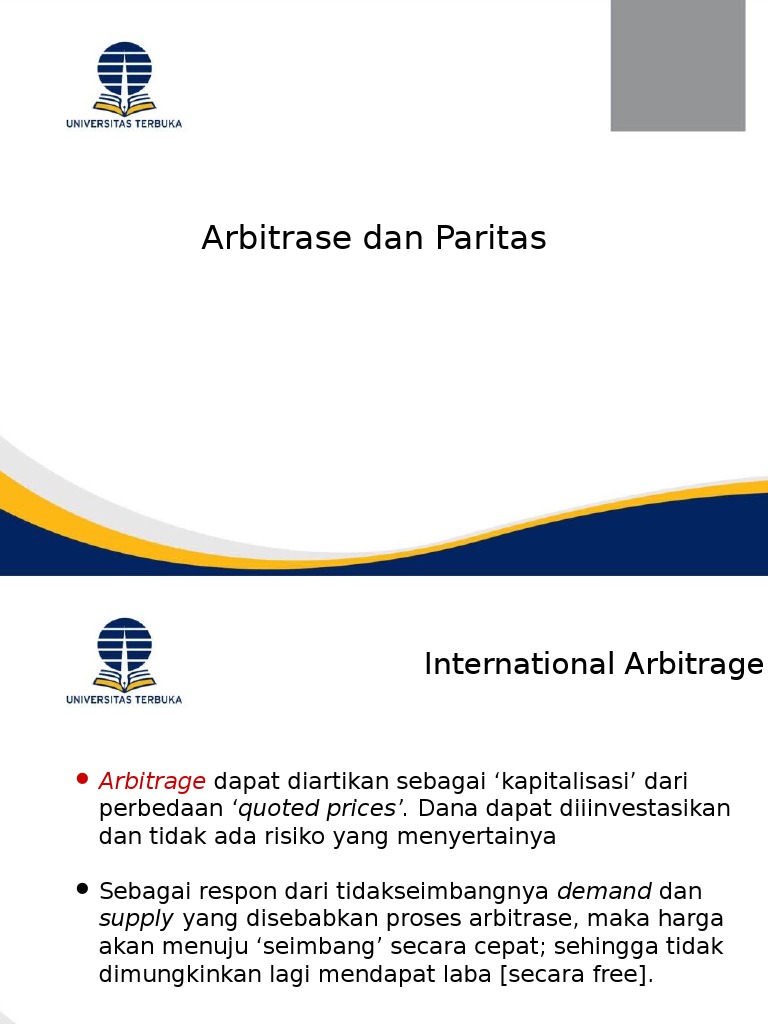 1 Arbitrase Dan Paritas | PDF