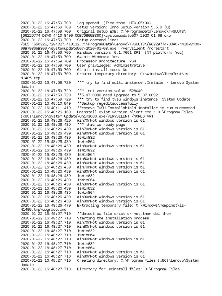 Setup Log 2020-01-22 #001 | PDF | Filename | Microsoft Windows