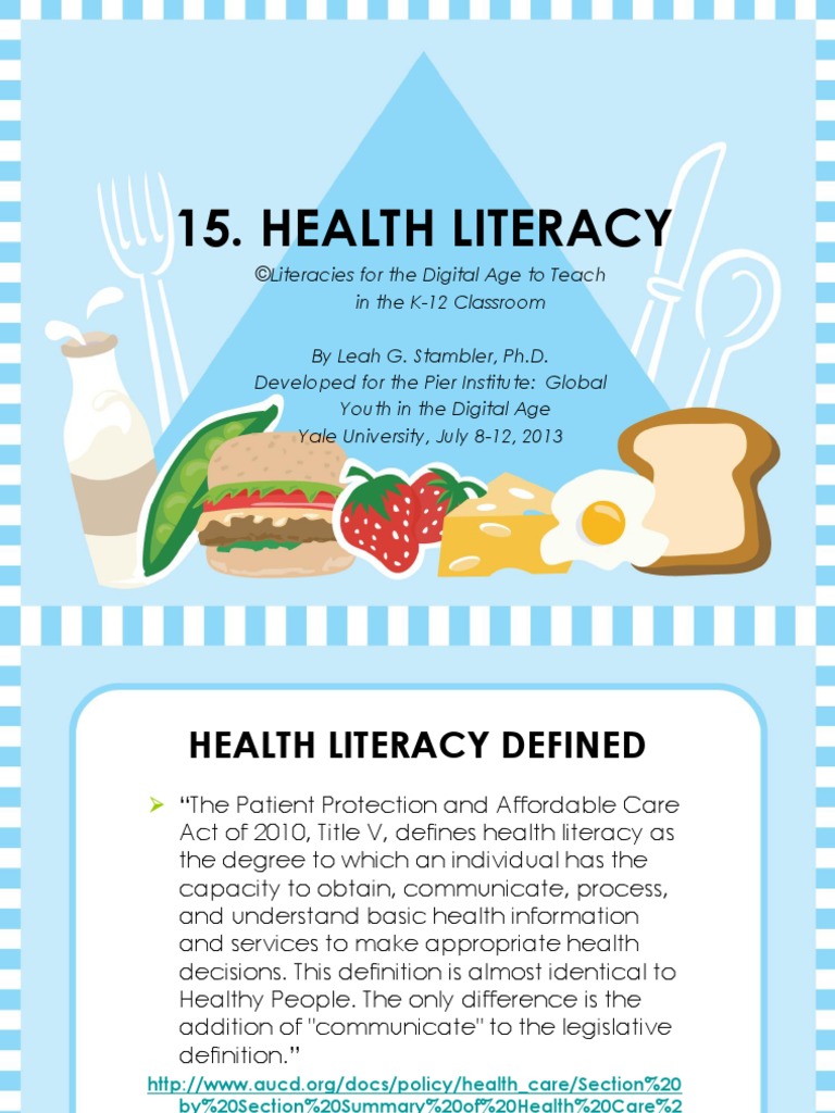 Health Literacy PDF | PDF | Literacy | Health Education