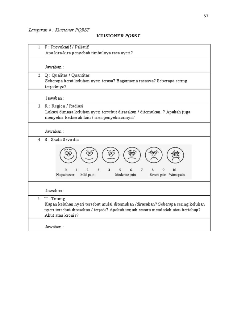 Lampiran 4 PQRST | PDF