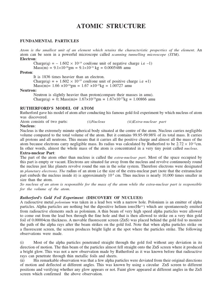 03 Atomic Structure | PDF | Electromagnetic Radiation | Electromagnetic ...