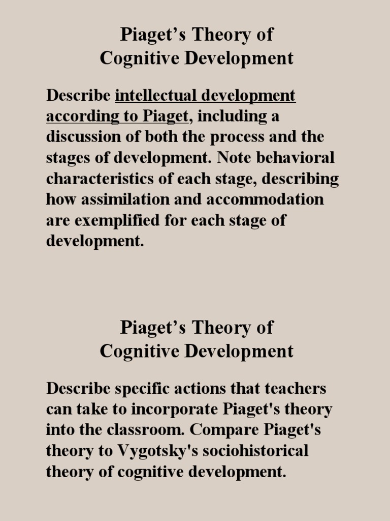 Cognitive Development Theory | PDF | Cognitive Development ...