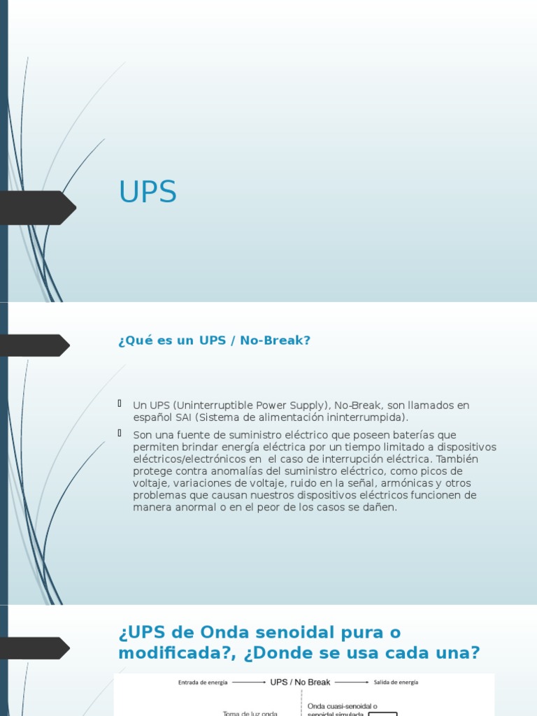 UPS | PDF | Ingenieria Eléctrica | Electricidad