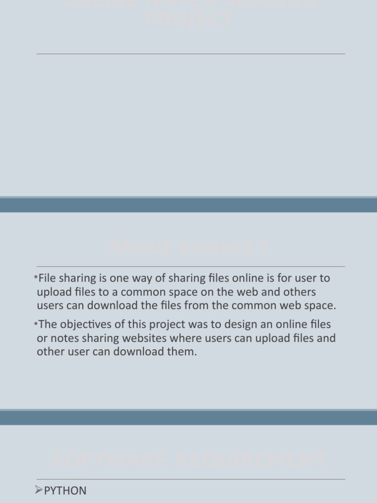 Online Notes Sharing Project | PDF