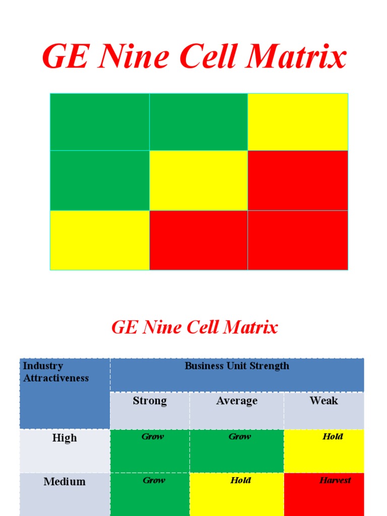 GE Matrix | PDF | Profit (Economics) | Business Economics