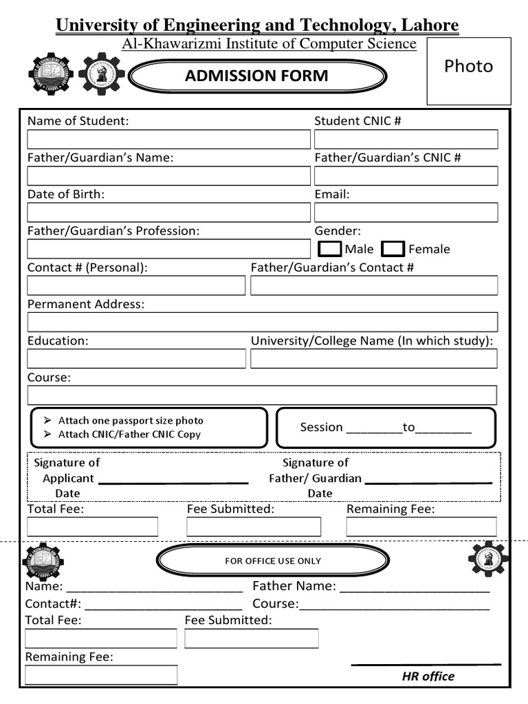 Admission Form PDF | PDF